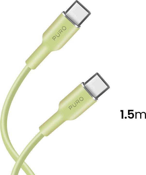 Puro ICON Soft Cable - Cable USB-C do USB-C 1.5 m (Matcha Green) - Galaxus