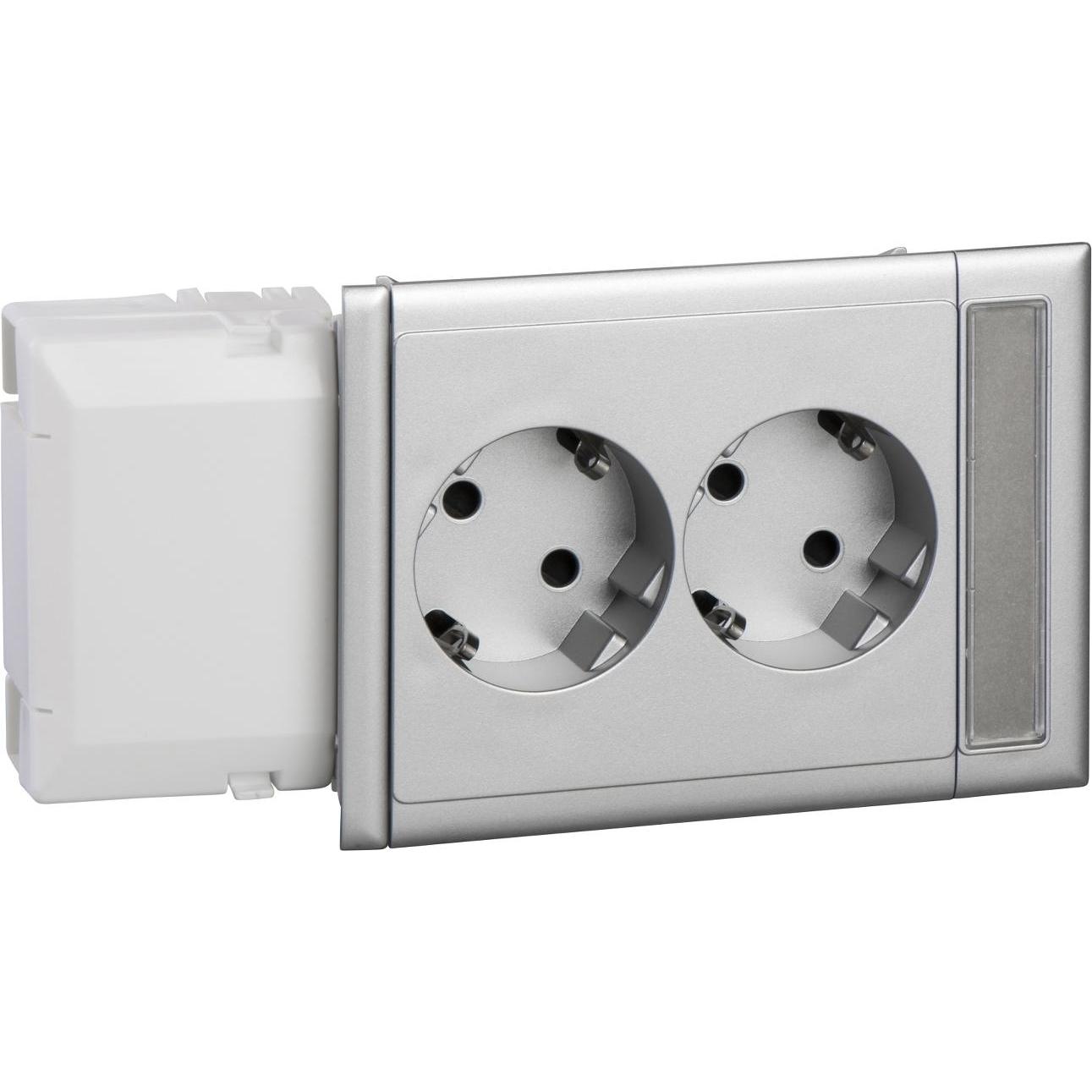 Schneider Electric SE 5940023 Double socket outlet with labelling field ...
