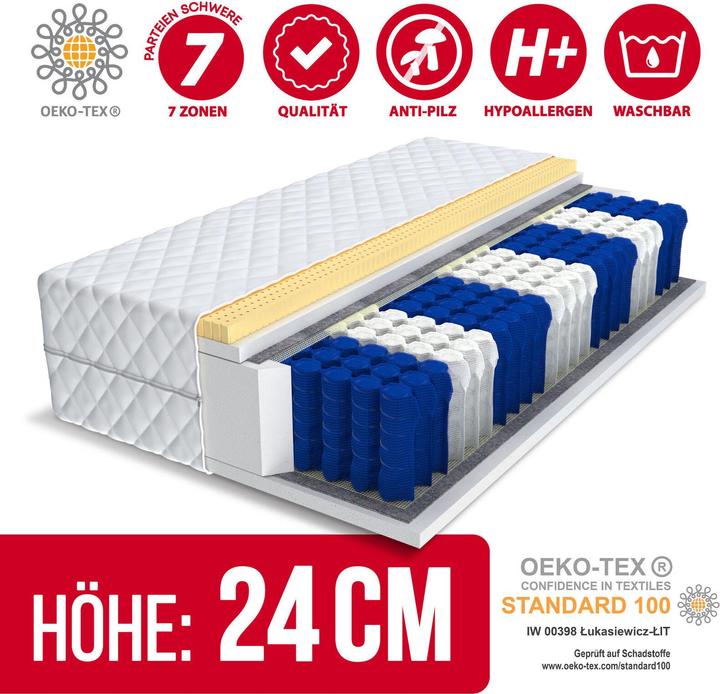 Avetoe Matratze 90x200 TODI MAX NanoHard 7 Zonen - kaufen bei Galaxus