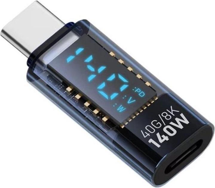 PowerGuard USB-C Adapter LED Volt Watt Display up to 140W 40Gbps 8K PD ...