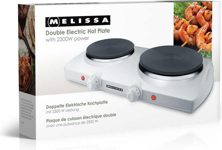 Melissa Elektrische Doppelkochplatte | 2300 W | Ø 18,5 + 15,5 cm | 5 ...