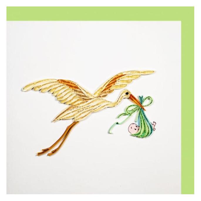 Hervorragend Paper Quilling Karte Storch hellgrün (1 Stk.) - Galaxus