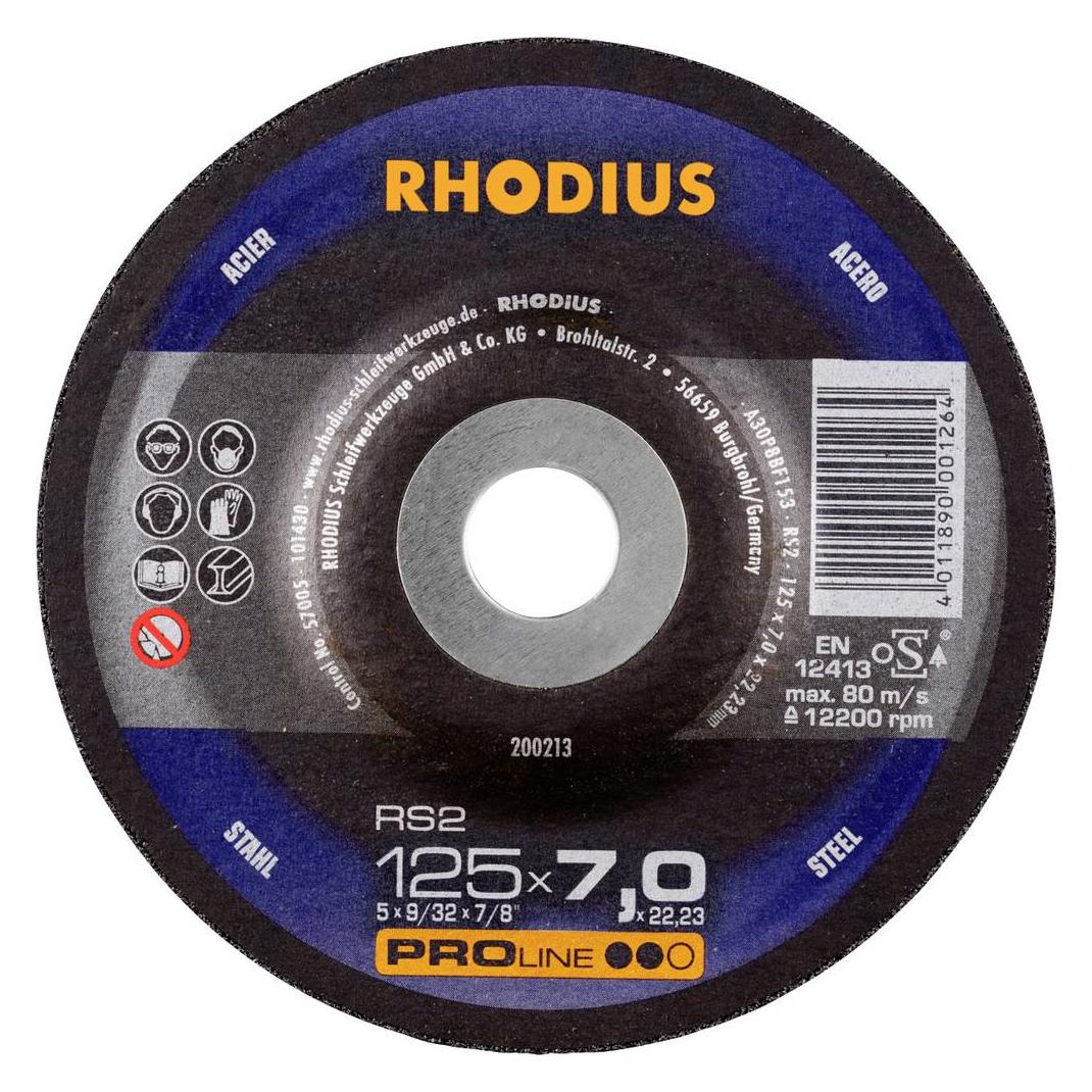 Rhodius RS2 X-LOCK, 10 Stück Schruppscheibe 125 x 6.0 x 22.23 mm, Form ...