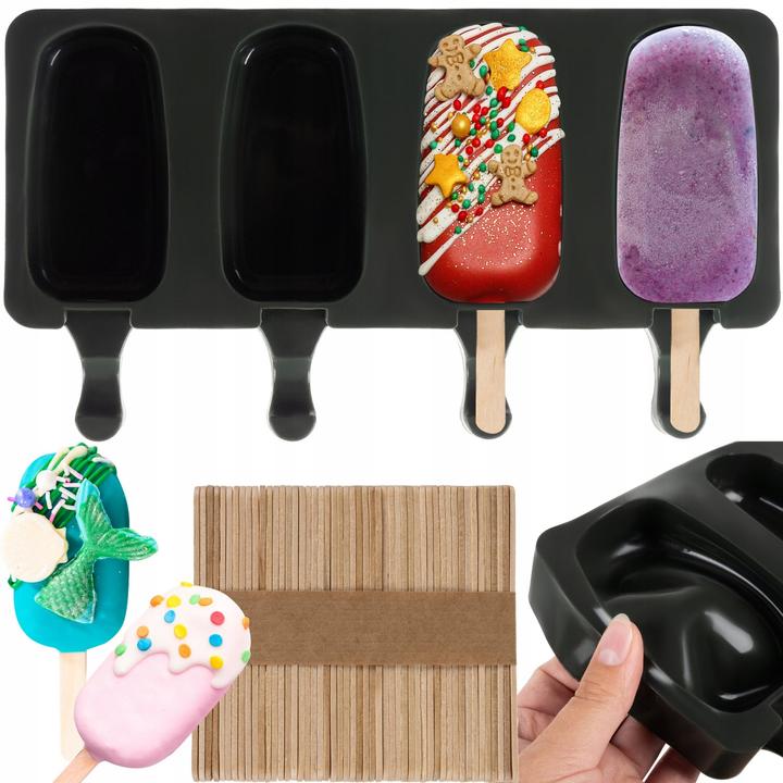 Ruhhy Silicone ice cream mould - 4 ice cream flavours - 50 sticks - Galaxus