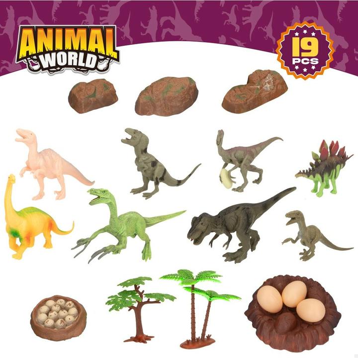 Winfun Playset Colorbaby 19 Stücke 6 Stück 17 x 9 x 6 cm Dinosaurier ...