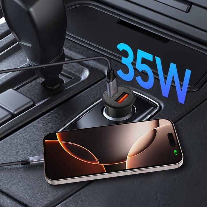 Tech-Protect CC02 2-PORT KFZ-LADEGERÄT PD 35W / QC3.0 SCHWARZ