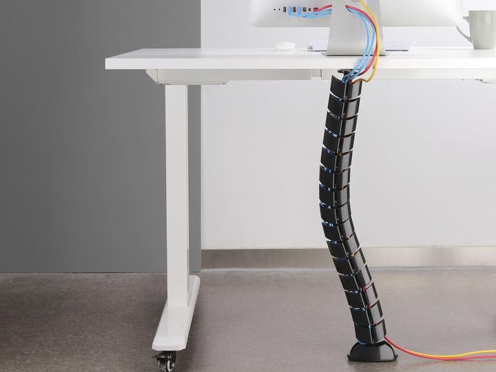 equip Double guide-câbles 73cm pour montage sous table noir (Conduit ...