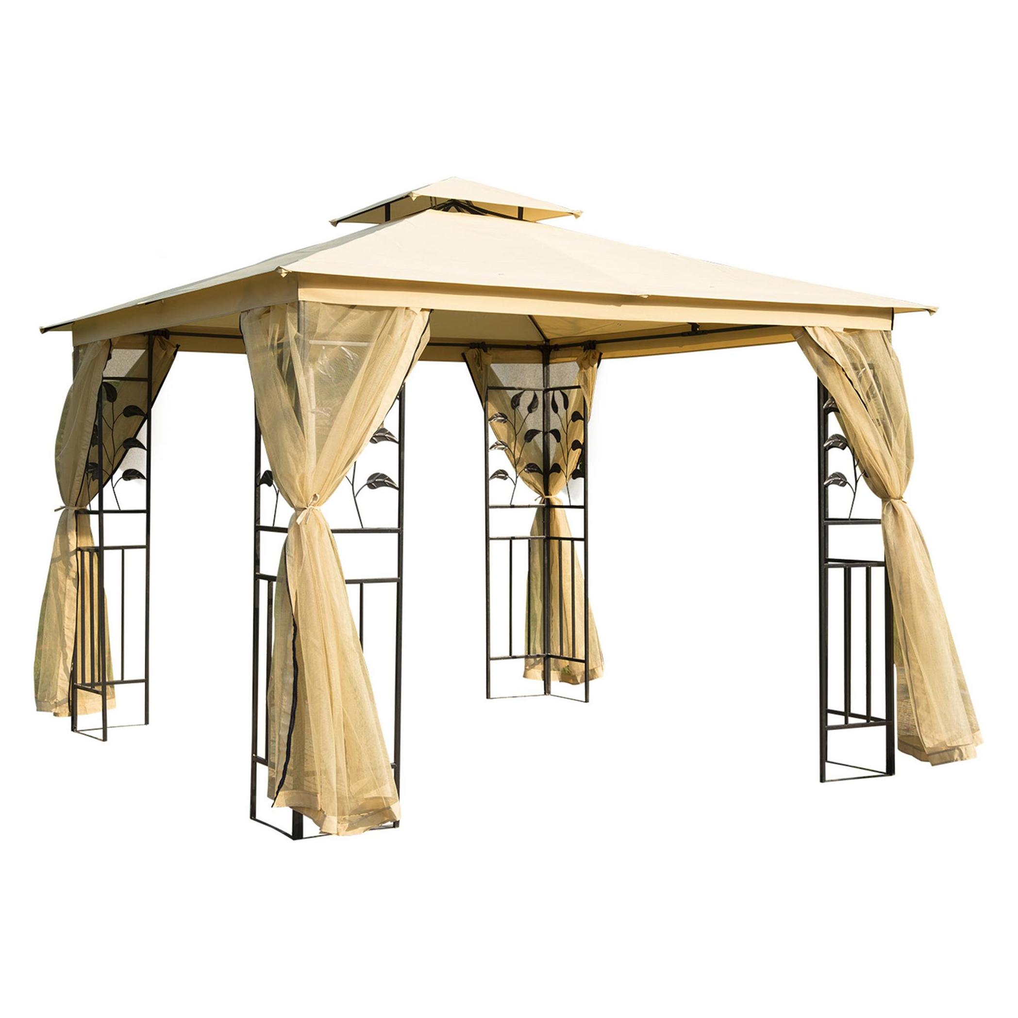 Luxus Lamellen Pavillon 3x3 Bild