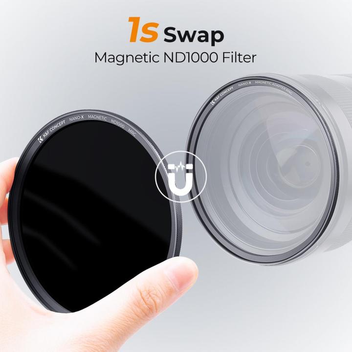K&F Concept 58MM, ND1000 Magnetic Filter with Magnetic Ring and Cover ...