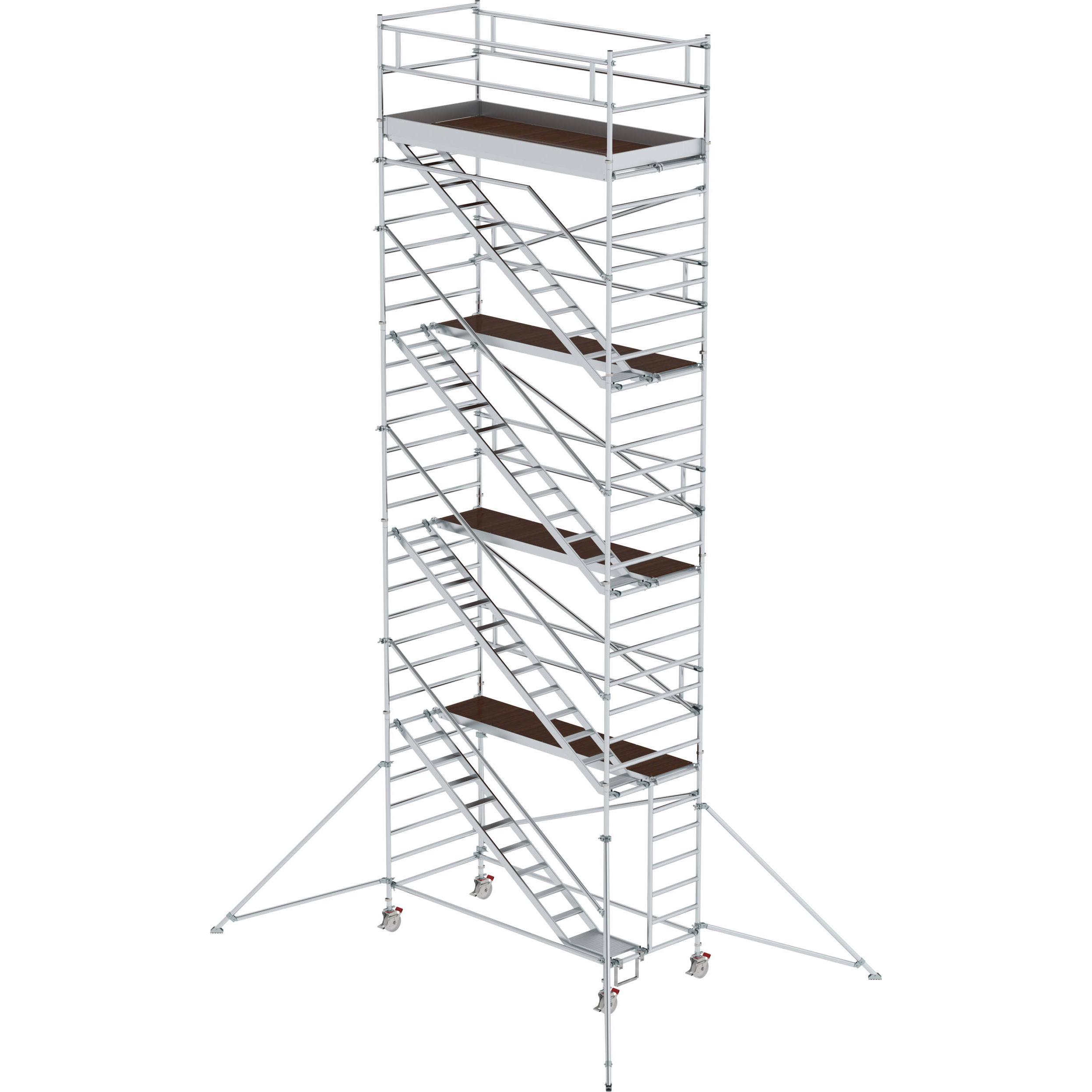 Munk Rolling scaffold 1.35 x 3.0 m with sloping steps & outrigger ...
