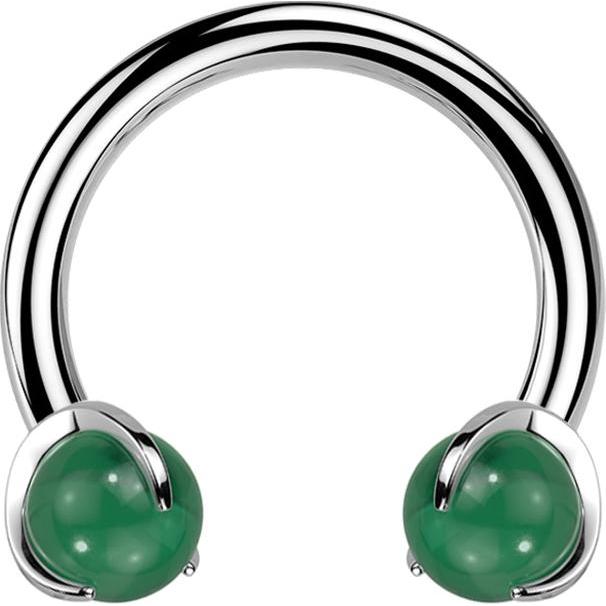 Star Piercing Micro Circular Barbell Innengewinde silber mit zwei ...