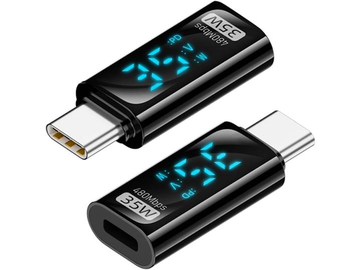 PowerGuard VoltCheck Lightning to USB-C Konverter LED Volt Watt Display ...