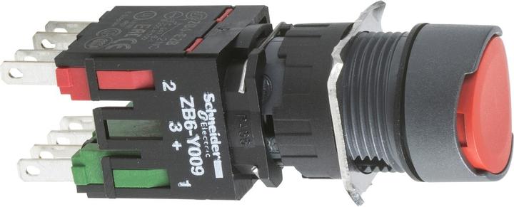Schneider Electric 16mm Push Button Red Flush 1NO 1NC - buy at Galaxus