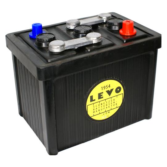 Levo 3 S 9 HGI Oldtimer Batterie in Original Hartgummi (HGI) Kasten 6V ...
