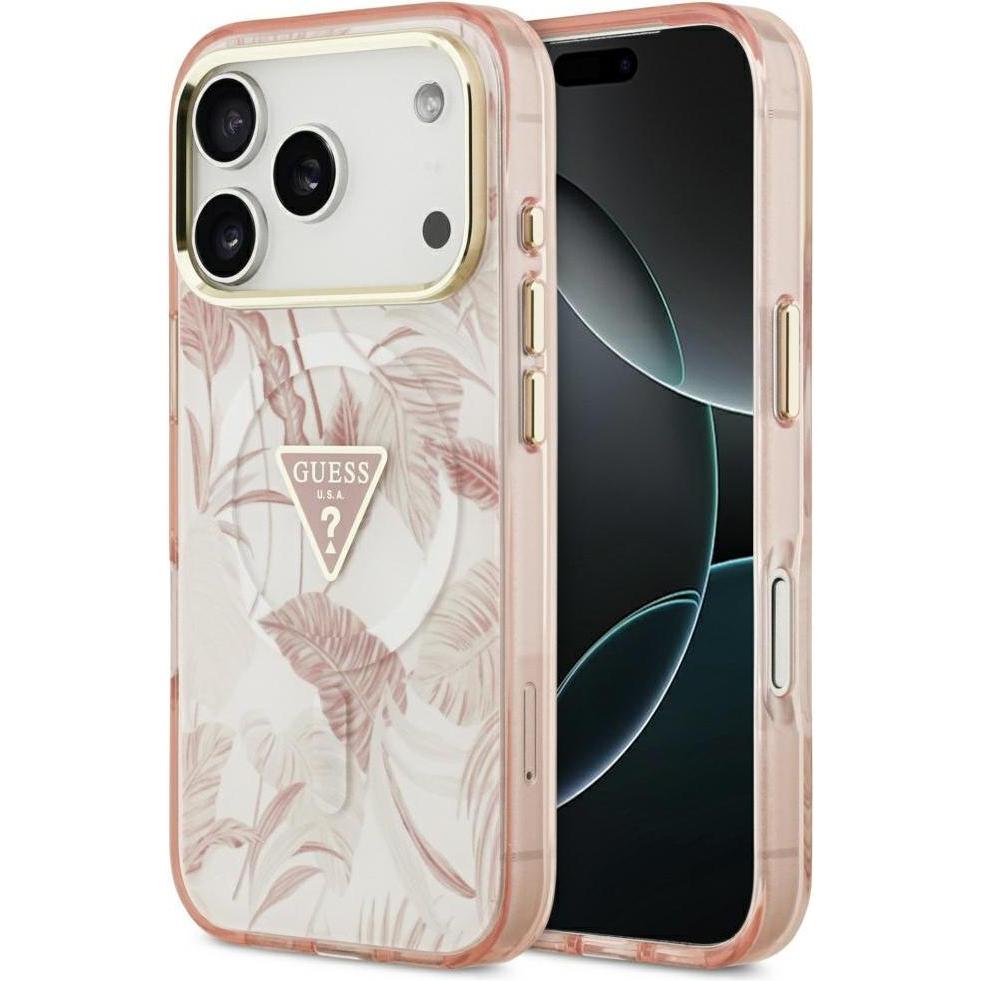 Guess Case Magsafe Pc TPU Case Jungle Tonal Pattern With Printed Logo ...