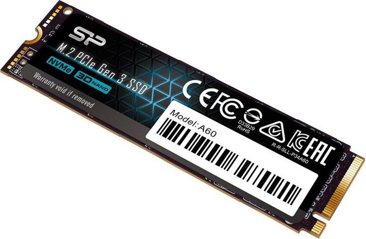 Silicon Power SSD A60 128GB M.2 PCIe NVMe Gen3x4 (128 Go, M.2)