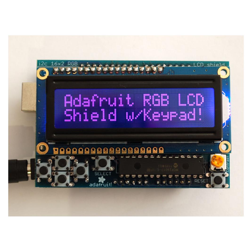 Adafruit RGB LCD I2C Shield Kit 16x2 Char Display Negativ