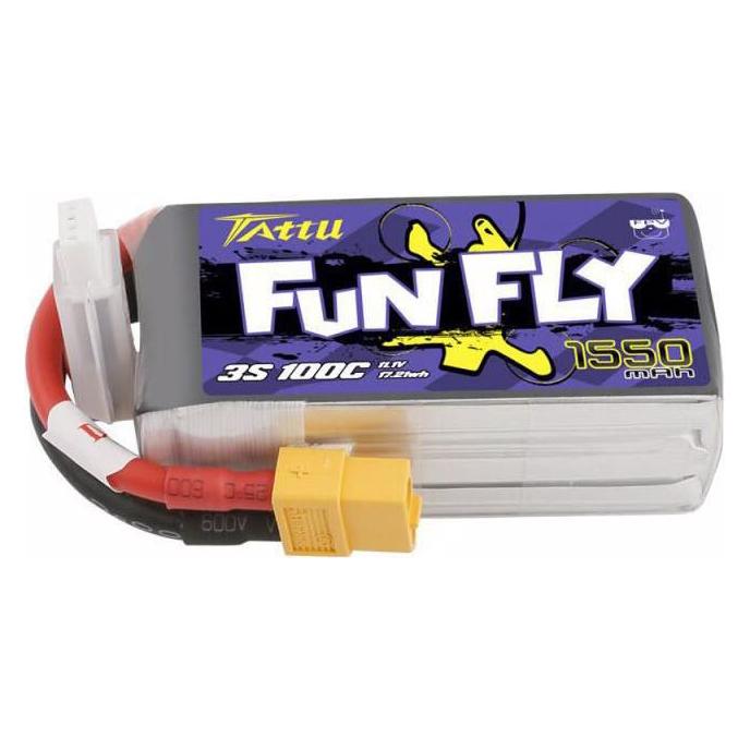 Tattu RC-Akku LiPo 1550 mAh 11.1 V 100C 3S1P Funfly Series