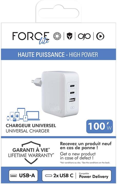 Force Power GaN Netzteil 100W USB-C/A Power Delivery - buy at Galaxus