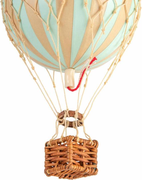 Authentic Models Montgolfiere 13cm - Lignes Fines Ivoire Et Menthe