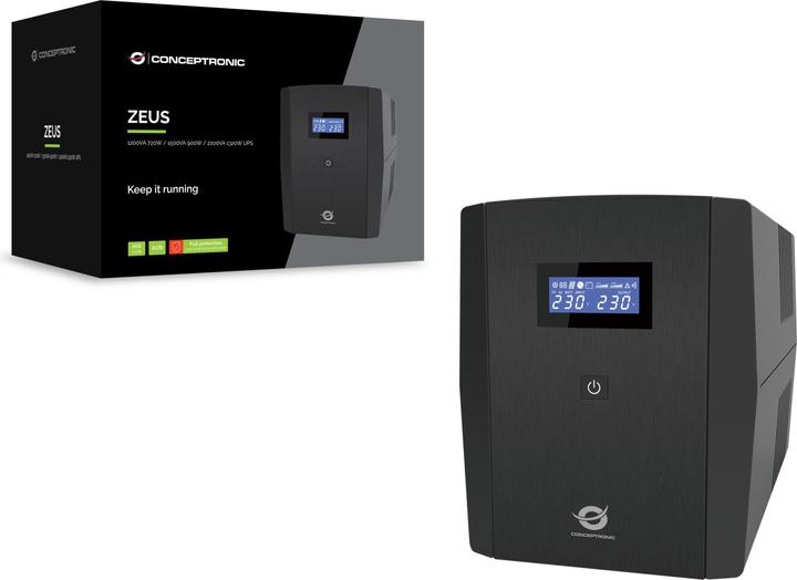Conceptronic ZEUS USP 2200VA 1320W 4xUK Sockets HID,USB,RJ45 - Galaxus