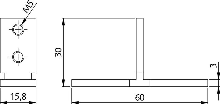 Längle Glas-System Base and top frame or frame connector LÄNGLE AL ...