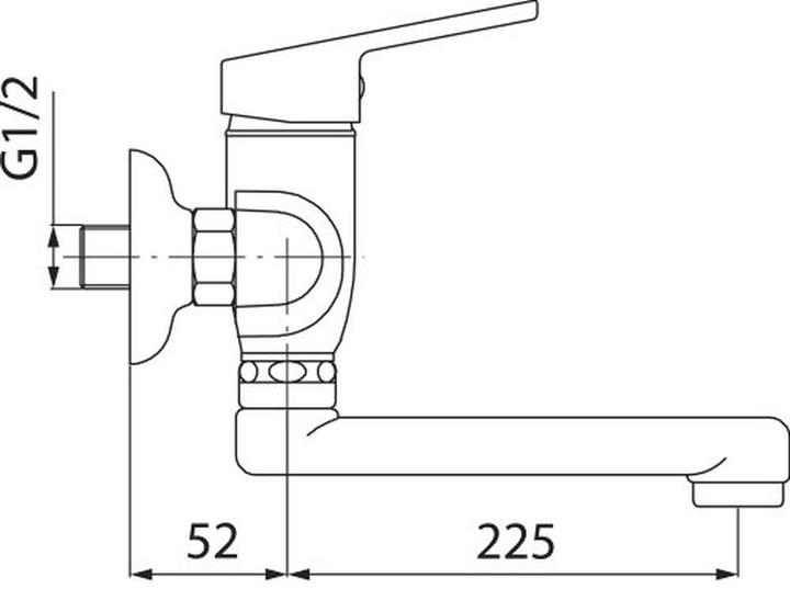 FERRON Bateria kuchenna Ferro Smile ścienna chrom (BSM5) - Galaxus