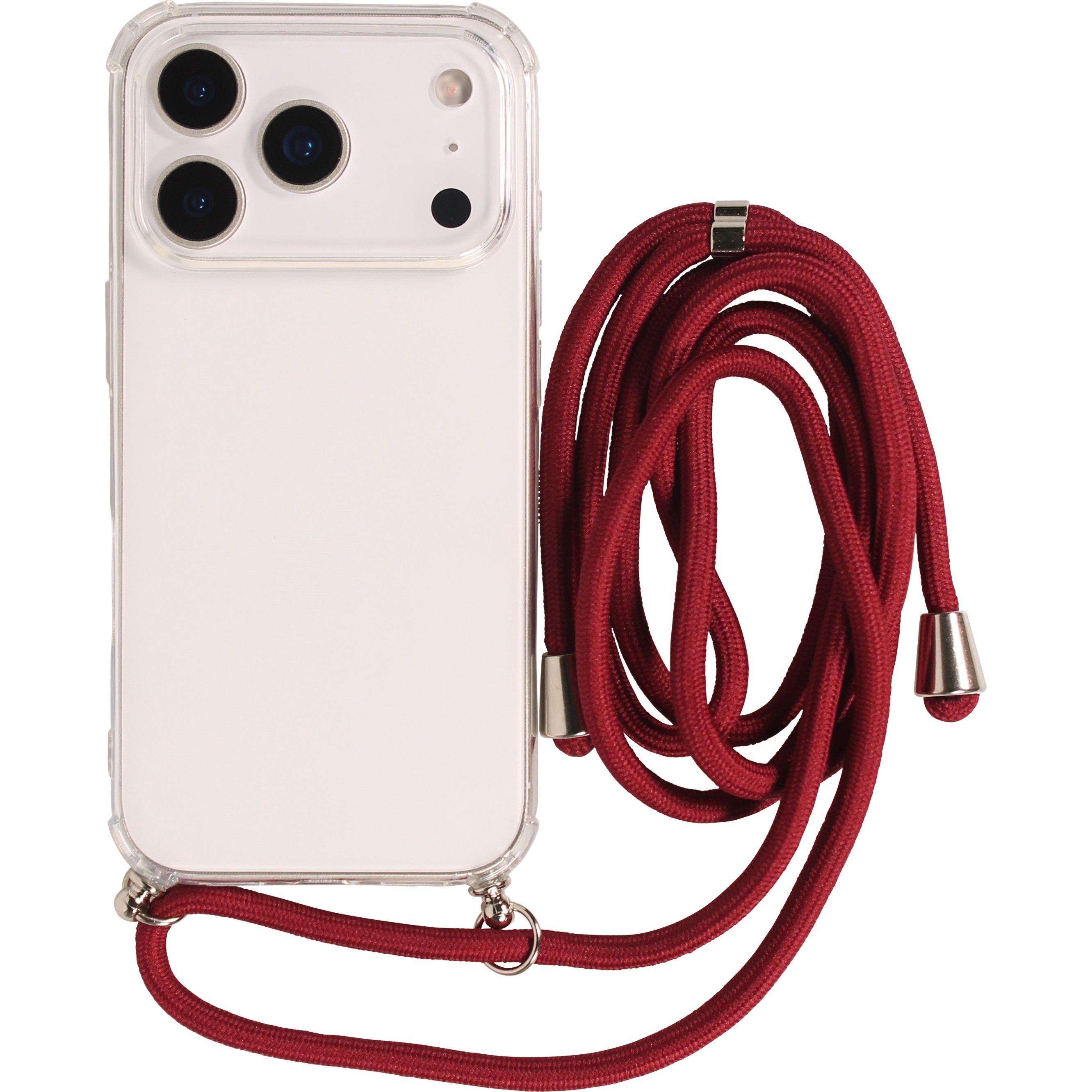 PhoneLook Hülle Gummi transparent mit Seil (Apple iPhone 17 Pro)