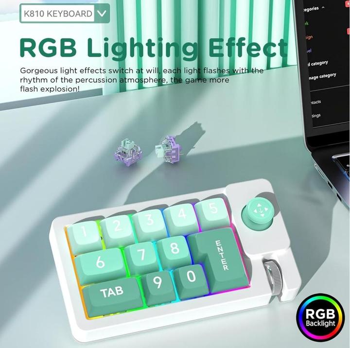 PowerGuard K810 NumPad RGB Gaming Keypad & Joystick Cursor Wheel (DE ...