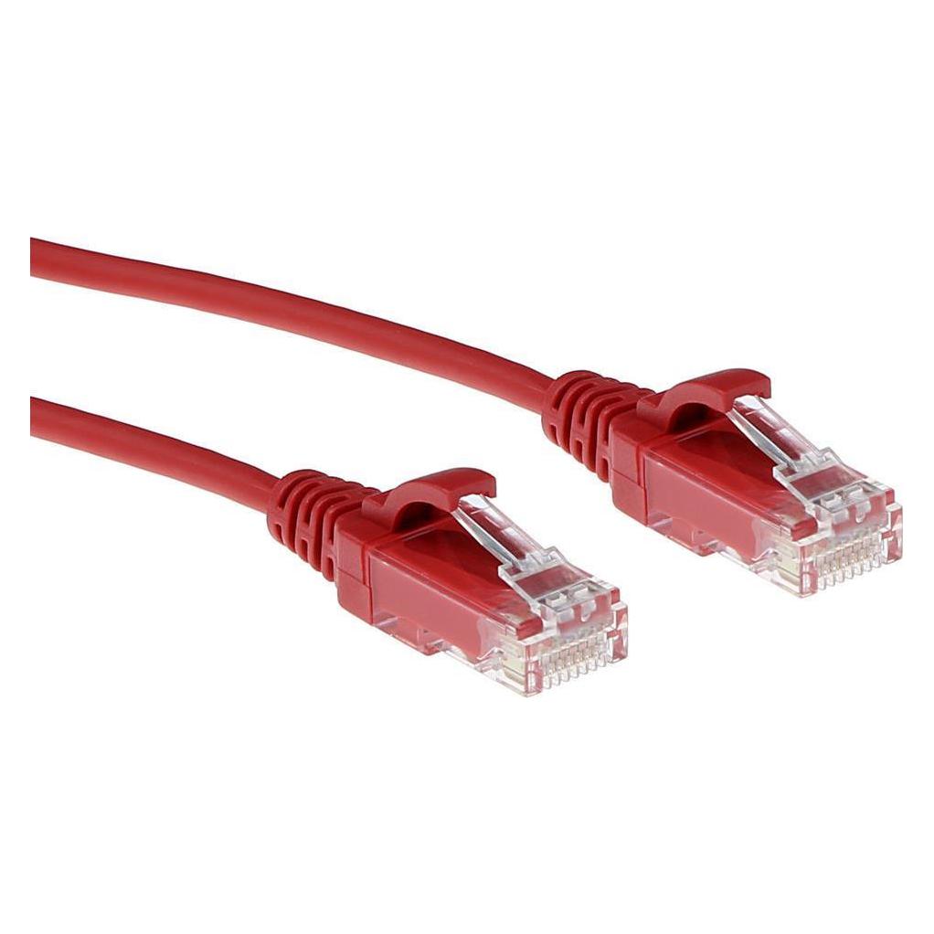 ACT Red 10 meter LSZH U/UTP CAT6 datacenter slimline patch cable ...