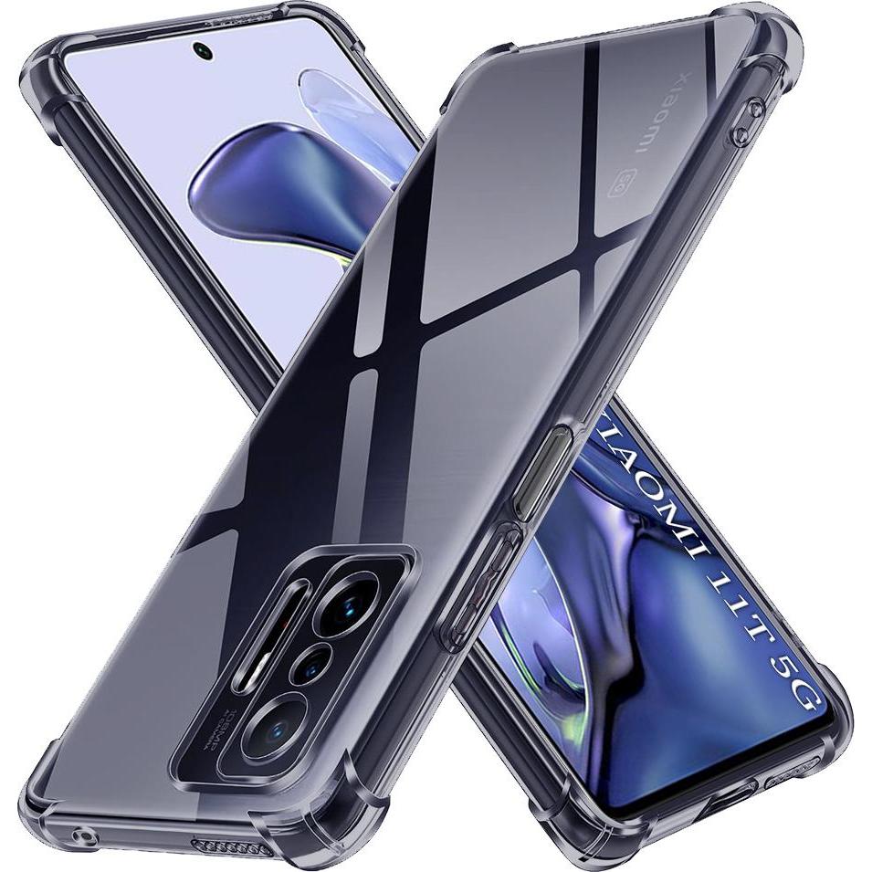 Techsuit - Shockproof Clear Silicone - Xiaomi 11T / 11T Pro - Smoke ...