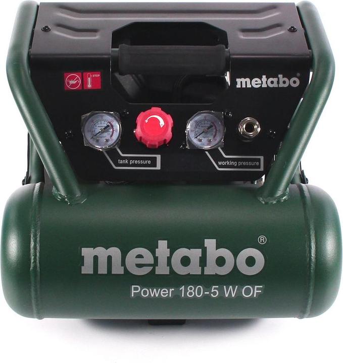 Metabo Power 180-5 W OF Kompressor 8 bar 1,1 kW + Spiralschlauch 7,5 m ...