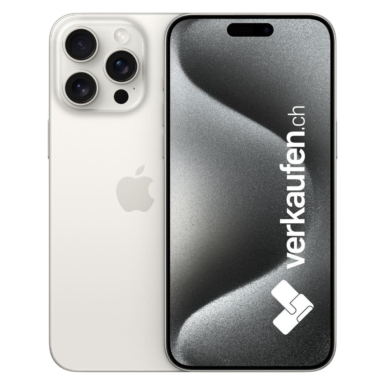 verkaufen.ch iPhone 15 Pro Max (256 GB, White Titanium, 6.70", 48 Mpx ...