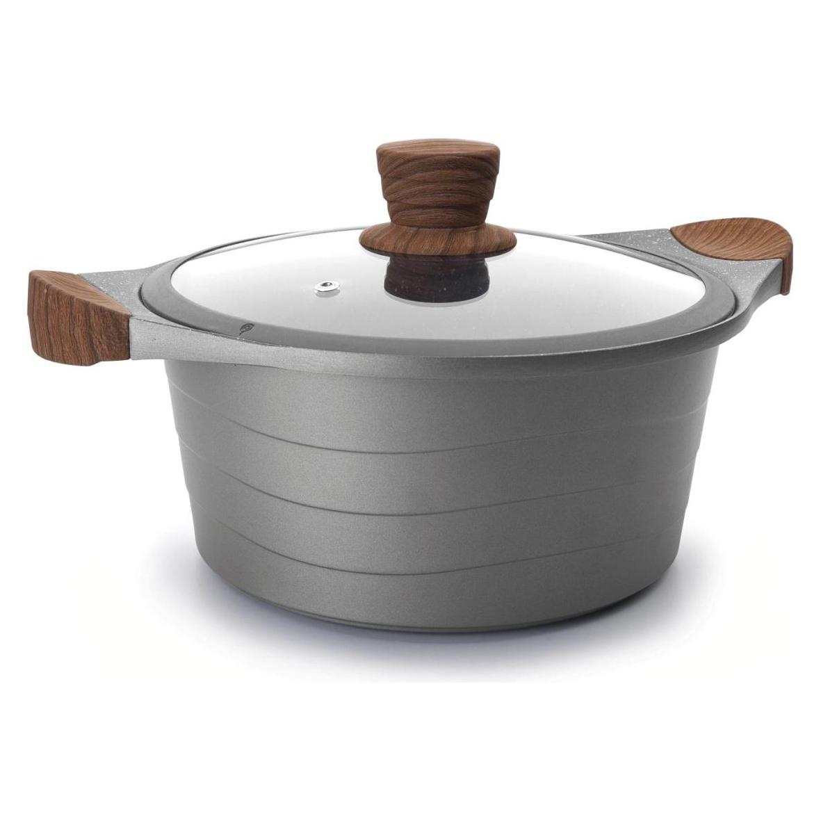 Lacor Stilo roasting pan with glass lid cast aluminium D28cm (28 cm ...