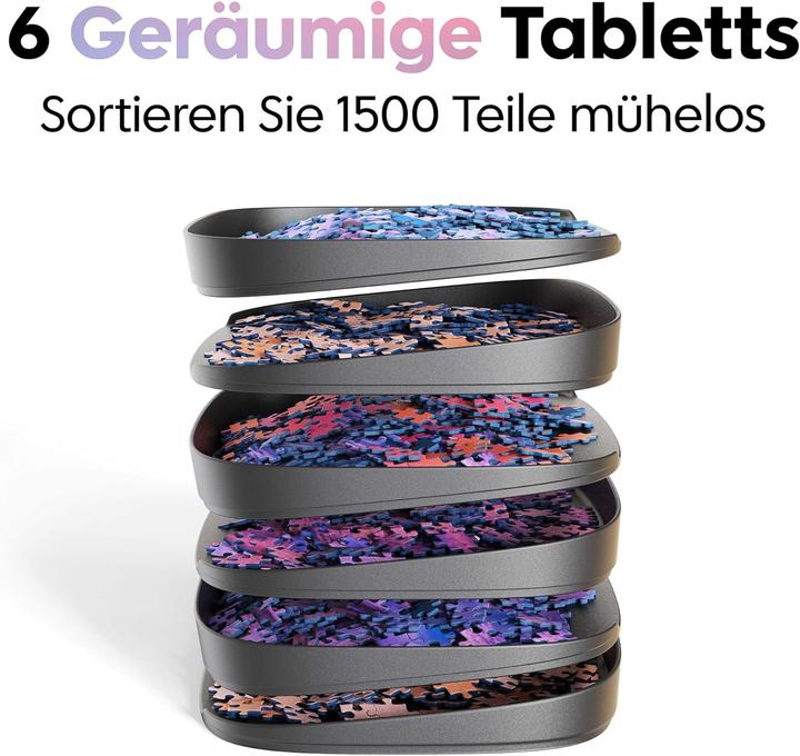 Puzzlup Stapelbare Puzzle Sortierschalen-Set (6 Schalen)