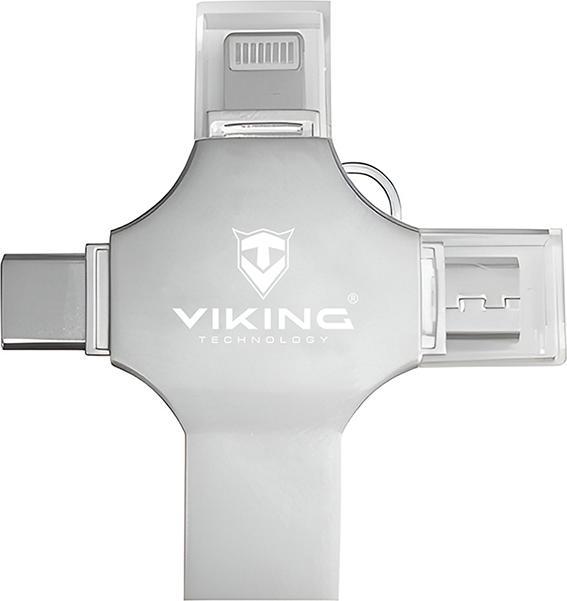 Viking USB Flash Disk, 1 S Koncovkou Apple Lightning, USB-C, Micro USB ...