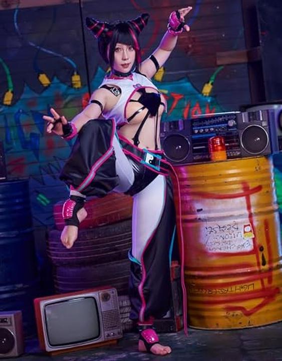 Micotaku Street Fighter 6 Officially Licensed Juri Han Cosplay Costume ...