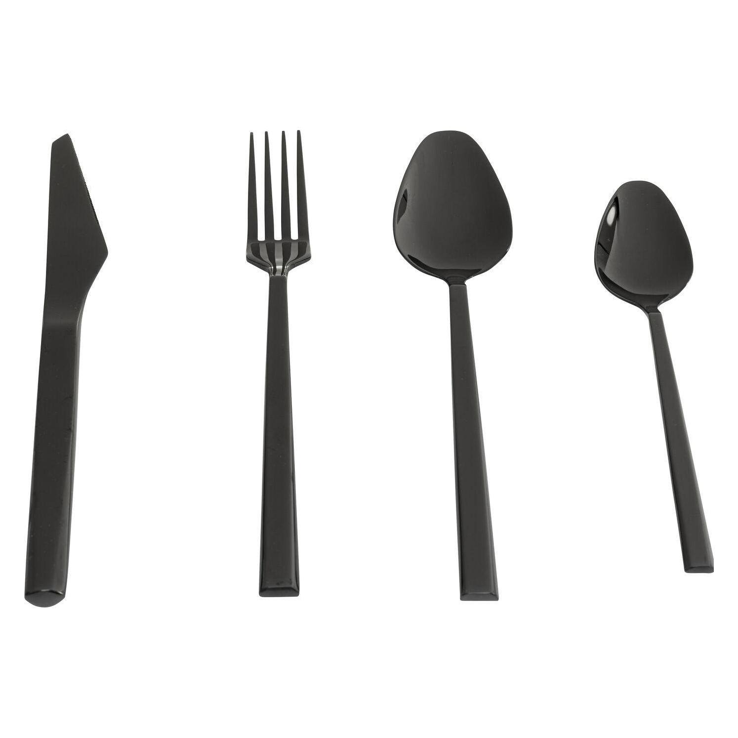Kare Design Besteck Adella Shiny Schwarz (16/tlg.) (16 pcs., Cutlery ...