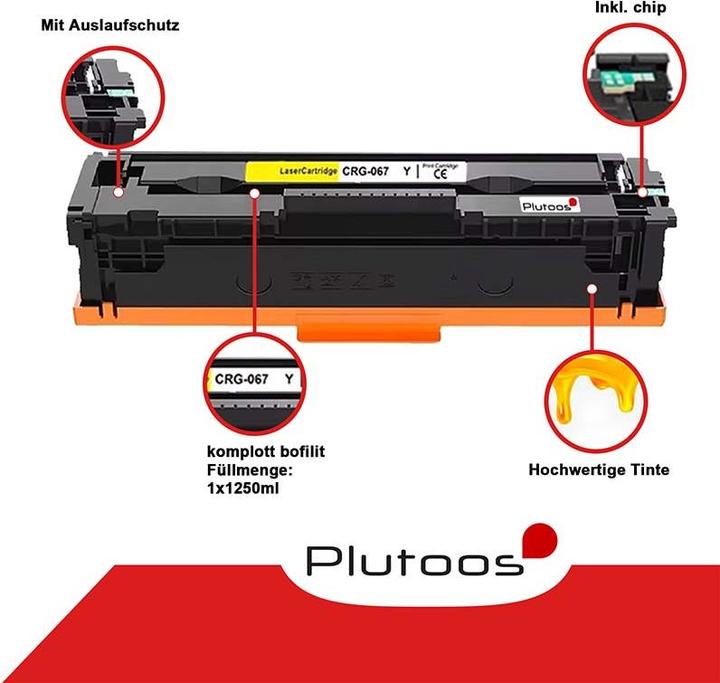 Plutoos CRG067 Gelb Toner Cartridge Kompatible mit Canon CRG067 - Digitec