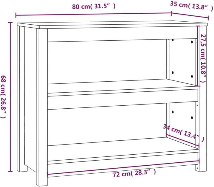 vidaXL Bücherregal (80 x 35 x 68 cm) - kaufen bei Galaxus - Galaxus