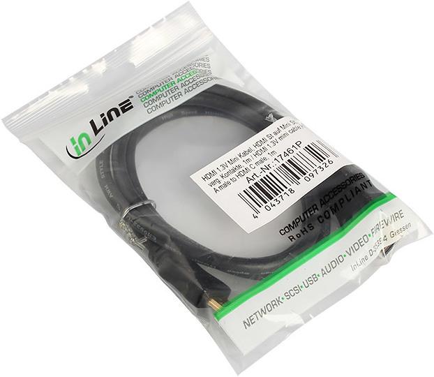 InLine mini HDMI (Typ C) — HDMI (Typ A) (1 m) - kaufen bei Digitec