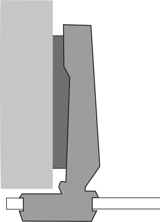 Hettich Intermat glass door hinge corner stop, angle 95° glass ...