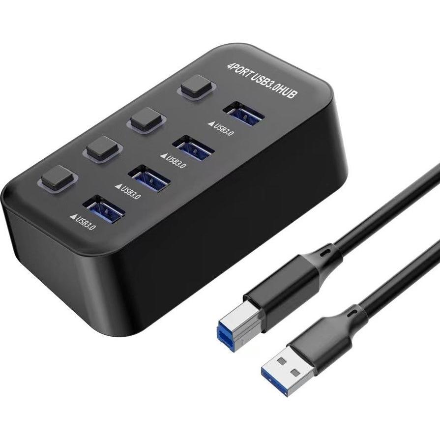 PremiumCord USB 3.2 Superspeed HUB 4-port with port switches - Galaxus