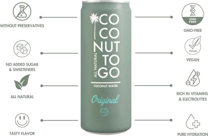 Coconut to go Pure Coconut Water (24 x 33 cl) - buy at Galaxus - Galaxus