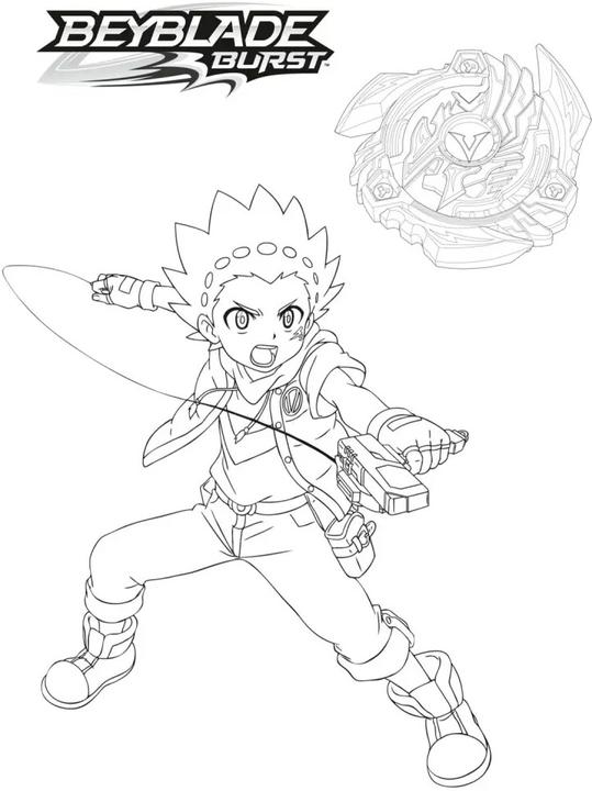 beyblade characters coloring pages