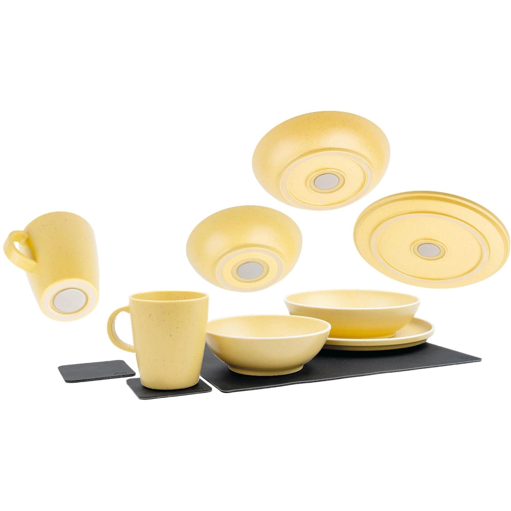 Silwy Magnet-Kunststoff-Geschirrset Dolomit Yellow - Galaxus