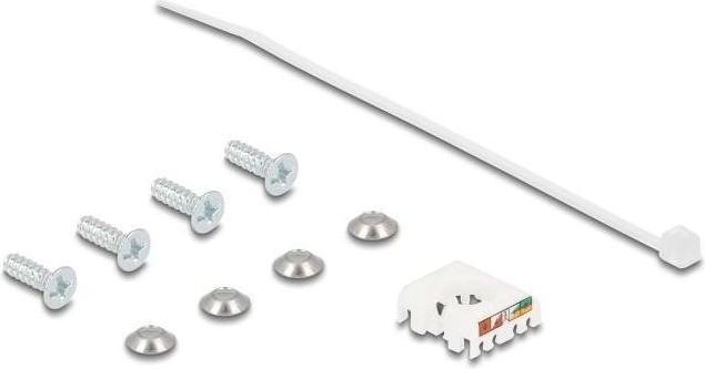 Delock D-Typ RJ45 Einbaubuchse mit LSA Anschluss Cat.6A STP