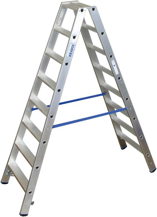 Krause Aluminium double step ladder, without castors (Stepladder, 205 ...