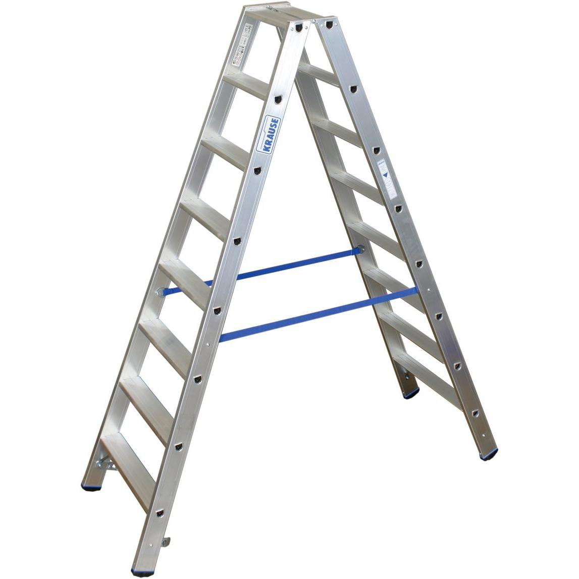 Krause Aluminium double step ladder, without castors (Stepladder, 205 ...