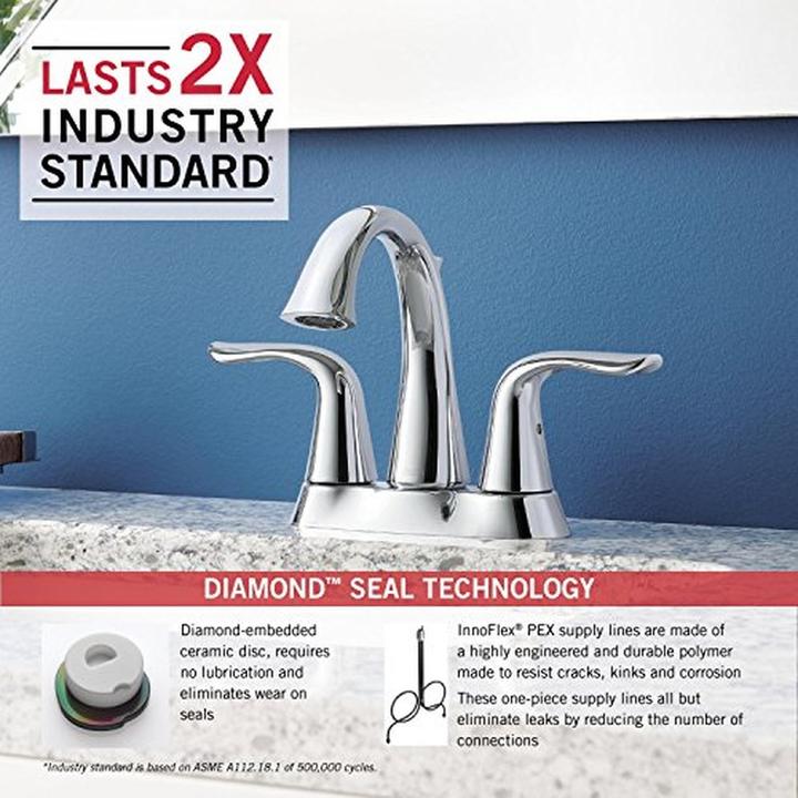 Delta Lahara Bronze Einhandmischer Badezimmerarmatur Diamant ...